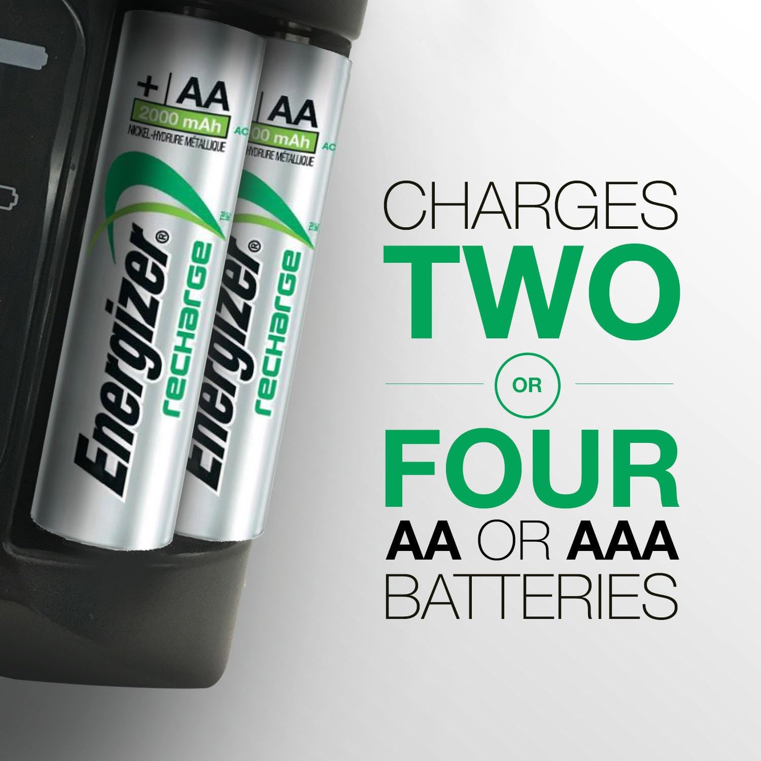 Energizer Pro Battery Charger and Rechargeable AA Batteries Bundle, (8 ...