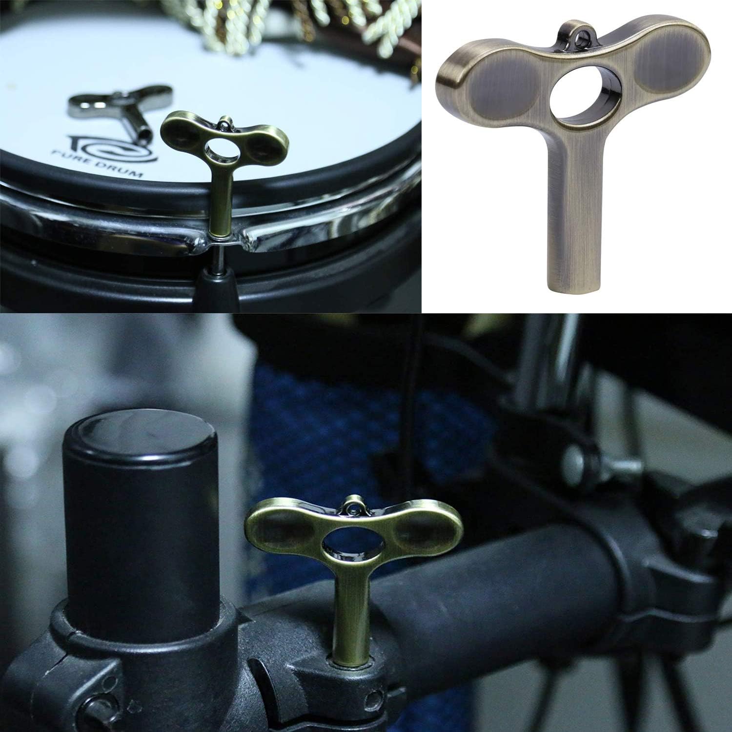 1 Pack Drum Tuning Key,Portable Bronze Drum Skin Tuning Key with 6pcs ...