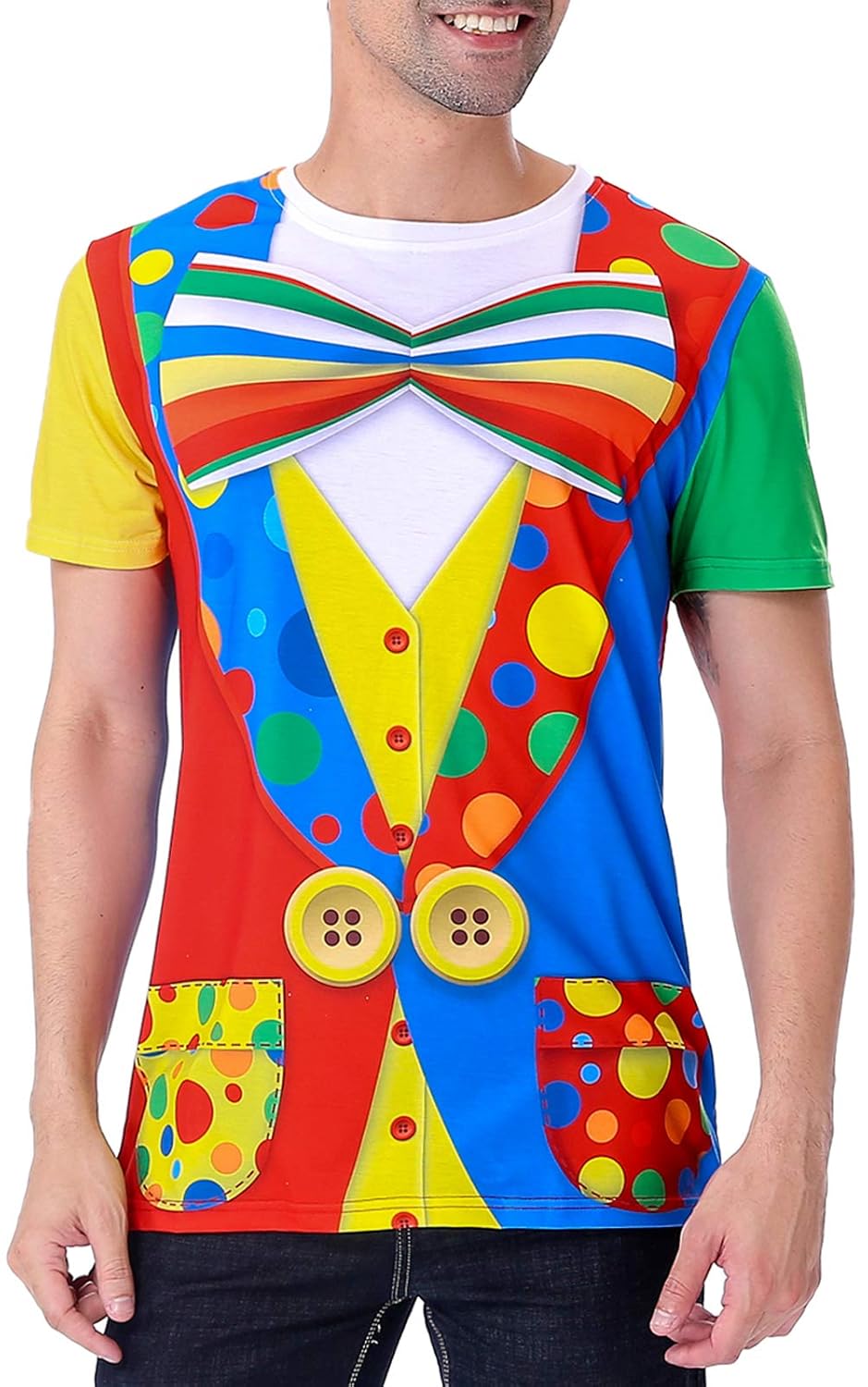 Buy Funny World Men's Clown Costume T-Shirts (XL) at Amazon.in