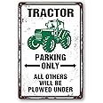 Amazon.com: Tractor Tin Signs Antique Tractor Wall Decor Outdoor ...