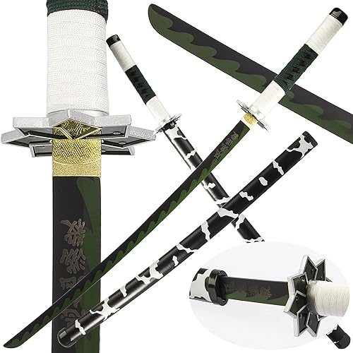 Jaxmoon Cosplay Anime Swords, Real Demon Slayer Sword, Handmade Katana ...