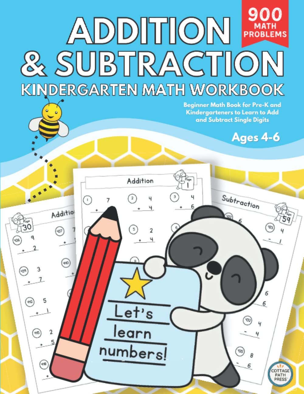 Mua Addition and Subtraction Kindergarten Math Workbook: Beginner Math ...