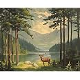 Amazon.com: Natuyalo Paint by Numbers for Adults Beginner, Elk in ...