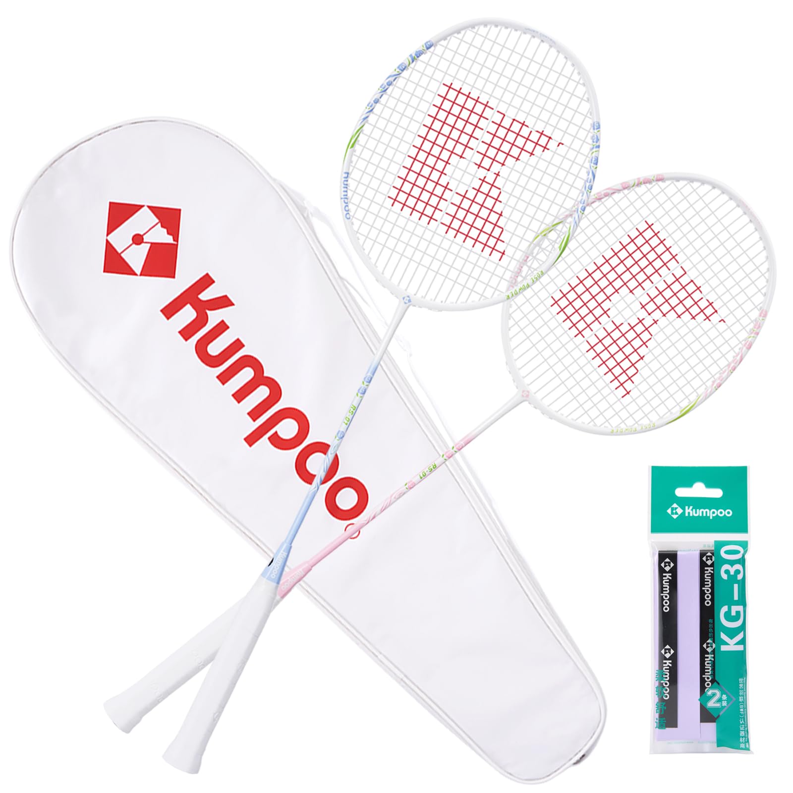 Mua KUMPOO Badminton Set with 2 Carbon Shaft Badminton Rackets, 2 ...