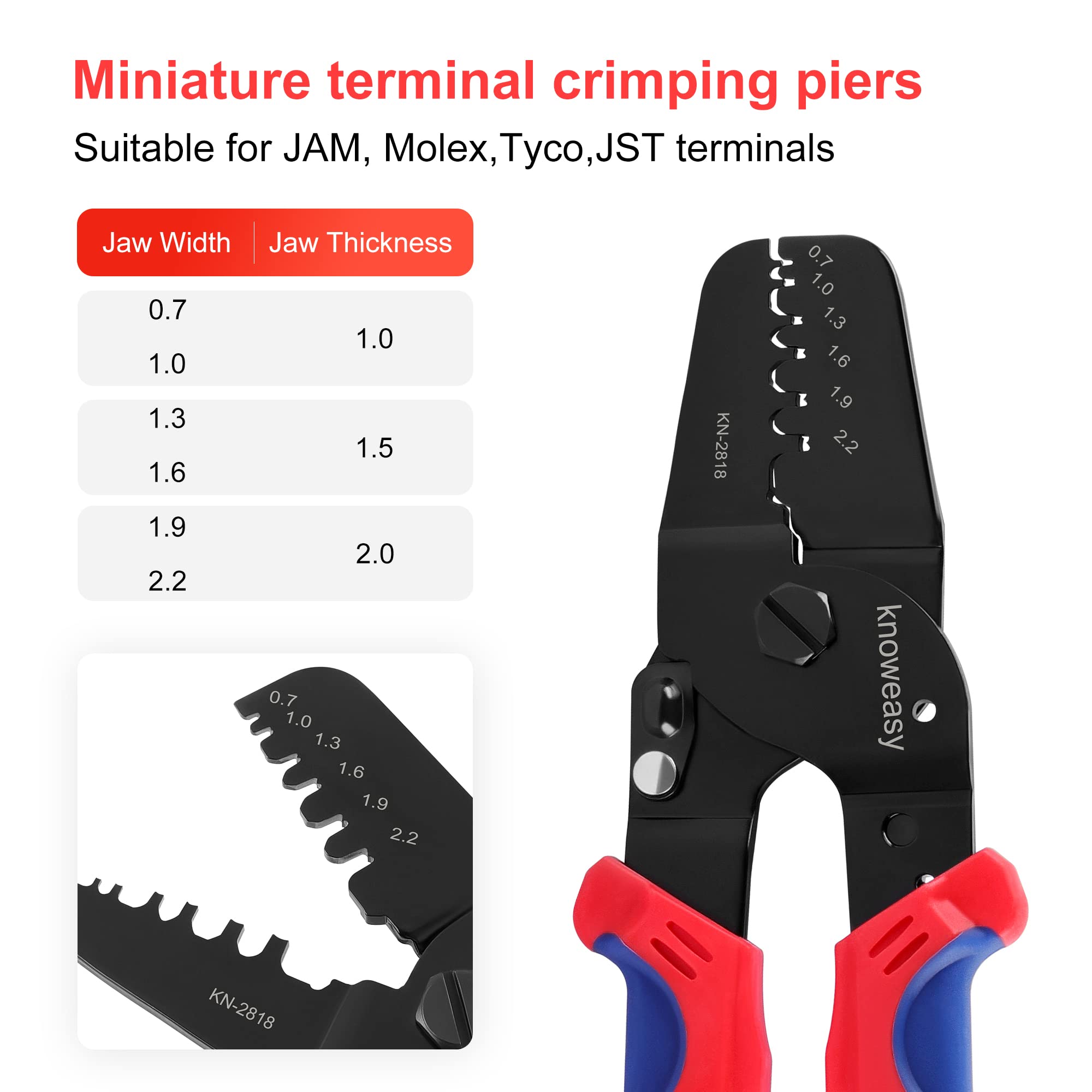 Knoweasy JST Crimper And Micro Open Barrel Crimping Tool - Works On ...