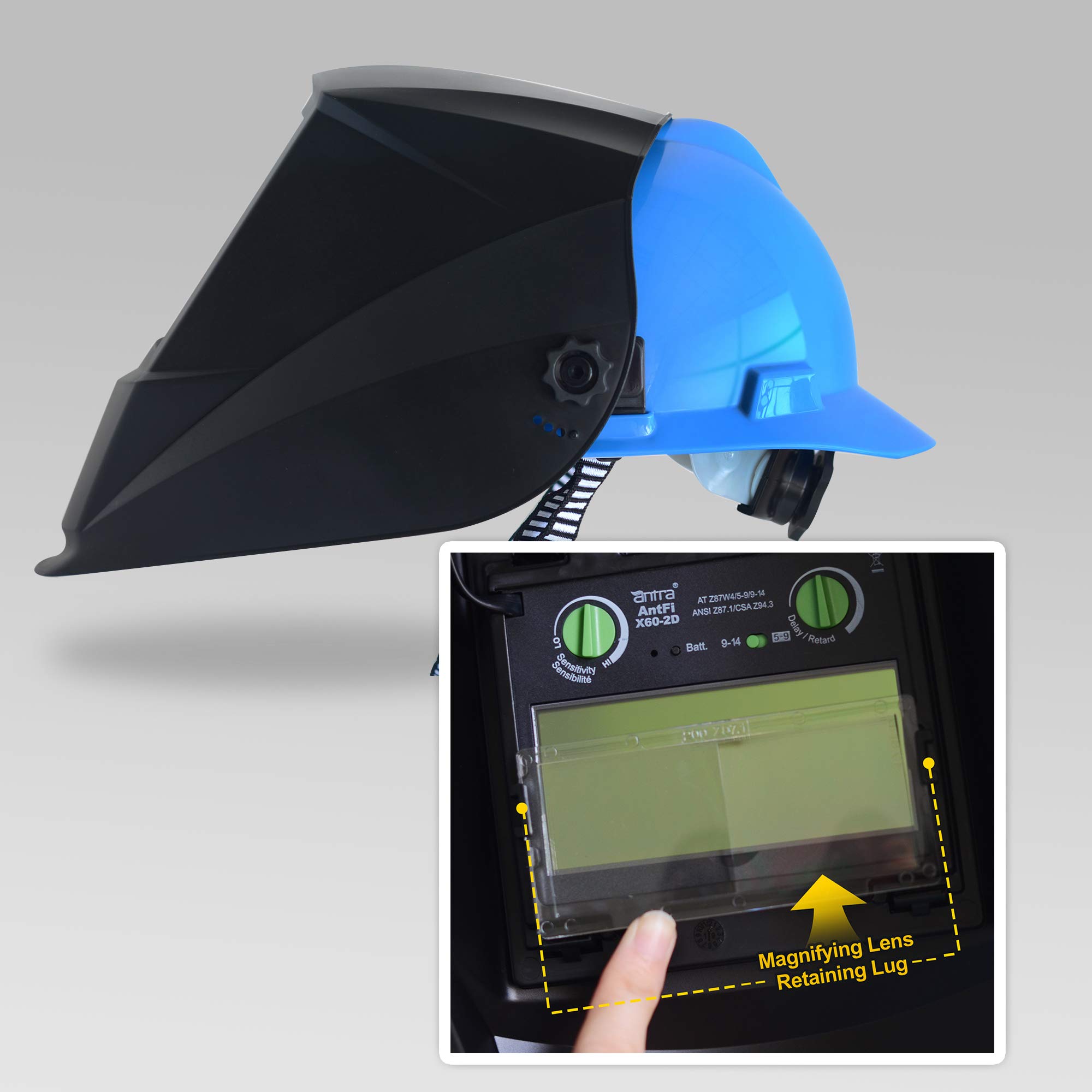 Antra True Color Wide Shade Range 4/5-9/9-14 Solar Power Auto Darkening ...