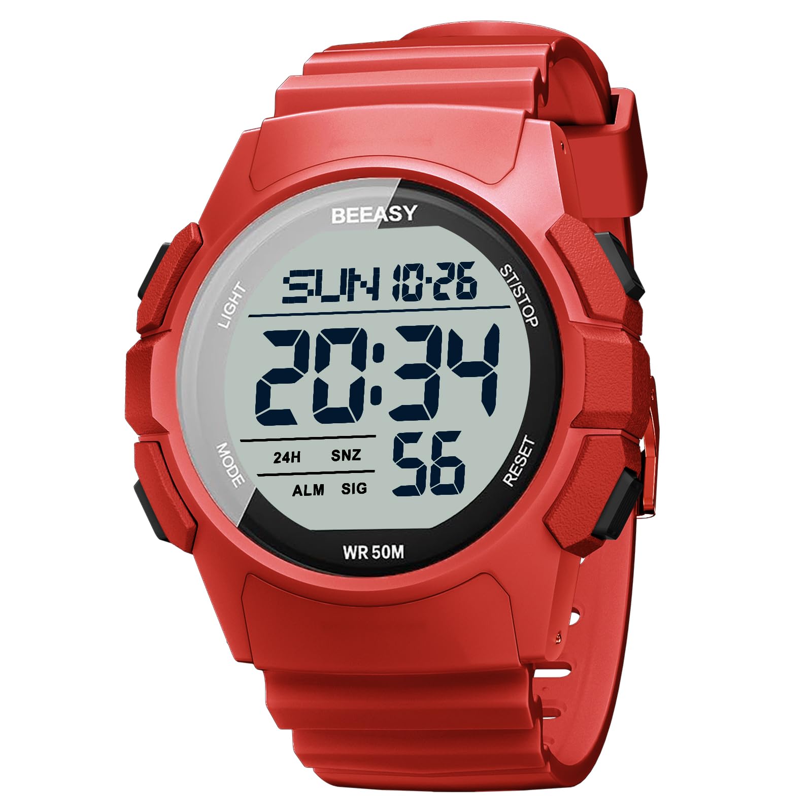 Beeasy Men Digital Sports Watch,Waterproof Watch with Stopwatch ...