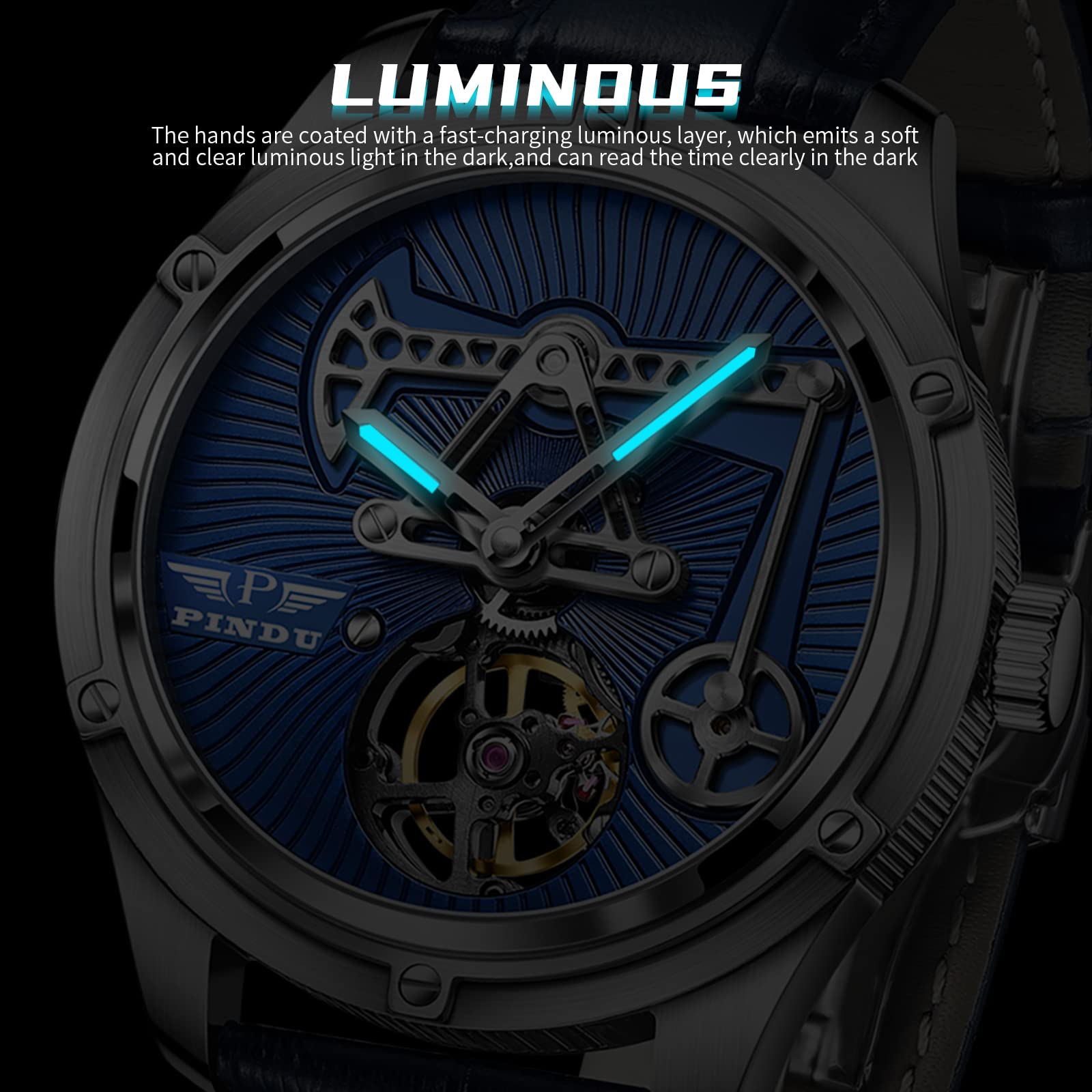 Mua PINDU Automatic Watches for Men, Self-Designed and Modified 8215 ...