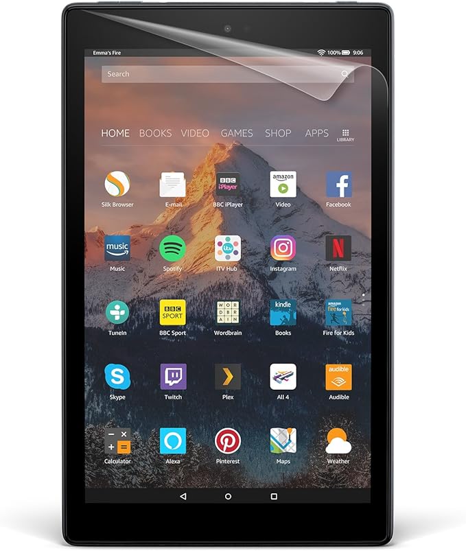 NuPro Fire HD 10 Screen Protector Kit (10" Tablet), 2-Pack, Clear ...