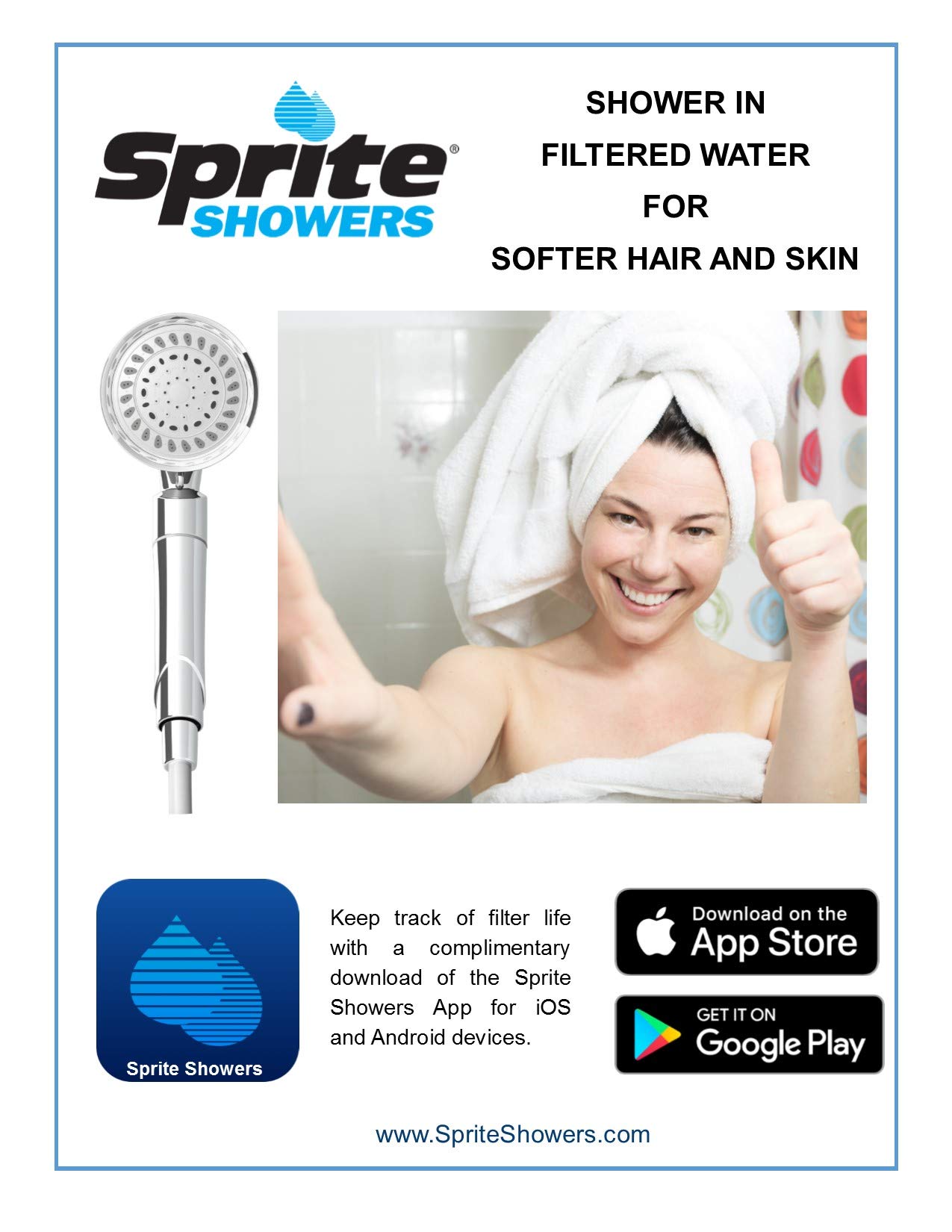 Mua Sprite Showers HC5-CM Contemporary 5-Setting Hand Held Filtered ...