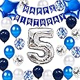 Amazon.com: 5th Birthday Decorations Blue for Boys, 5th Birthday Banner ...