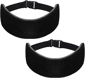 Amazon.com: 2 Sets Headrest for Airplane Airplane Head Straps Black ...