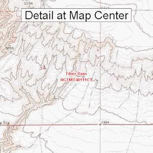 Amazon.com : USGS Topographic Quadrangle Map - Tiber Dam, Montana ...
