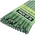 Amazon.com : Garden Stakes 3ft, 3 Feet Metal Plant Stakes 30 Pack for ...