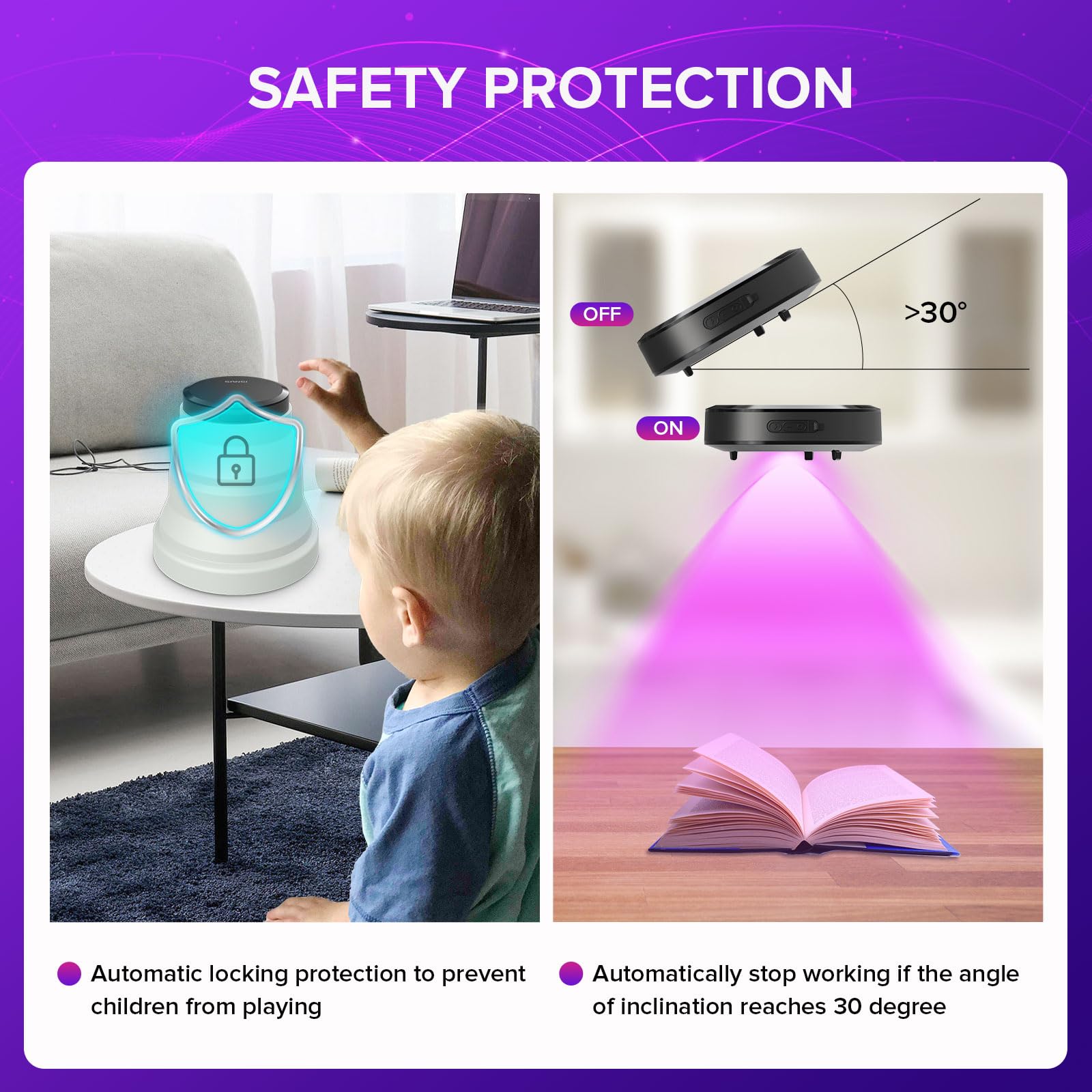 Mua SANSI 2-in-1 Portable UV Light Sanitizer 3W for Travel, 99.99% UV ...