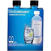 Amazon.com: SodaStream Black 1L Slim Carbonating Bottles Twin Pack, Pack of 2: Home & Kitchen