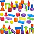 Amazon.com: Wettarn 24 Pack 3D Shapes for Teaching Foam Geometric Solid ...