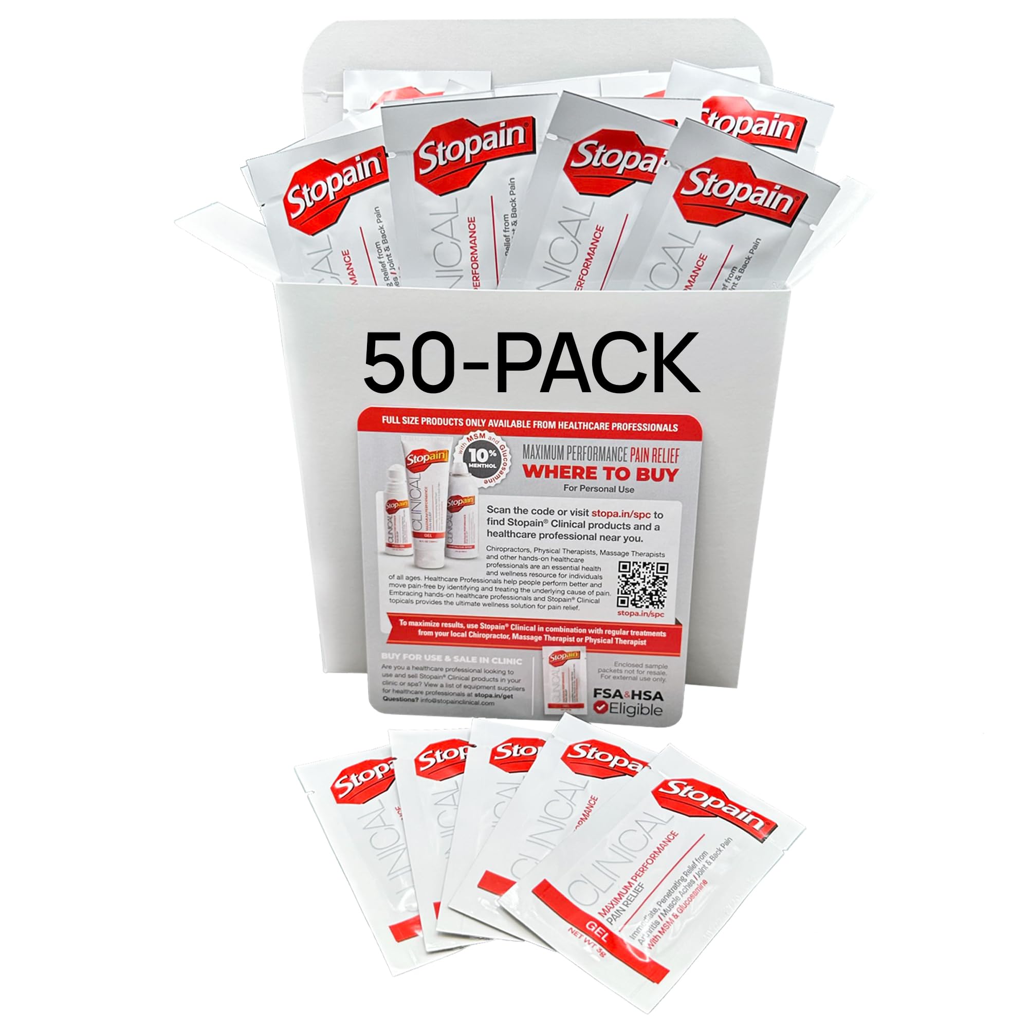 Mua Stopain Pain Relief Clinical Gel Packets, 50 Pack, USA Made, Max ...