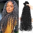 Amazon.com : Gemmrnny Curly Bundles Human Hair 20 22 24 Inch Soft and Thick 3 Bundles Water Wave ...