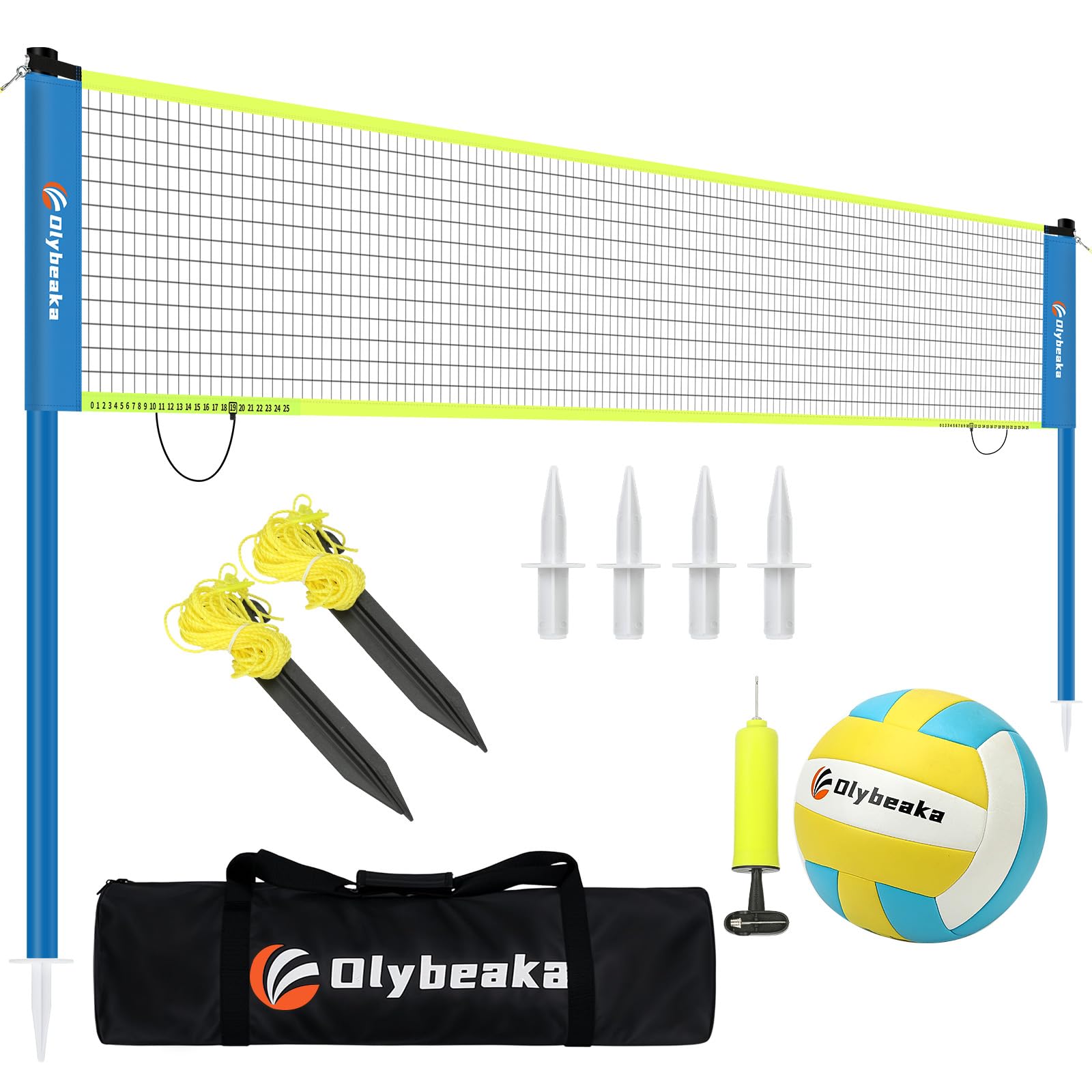 Portable Outdoor Volleyball Net Set for Backyard Beach with Adjustable ...