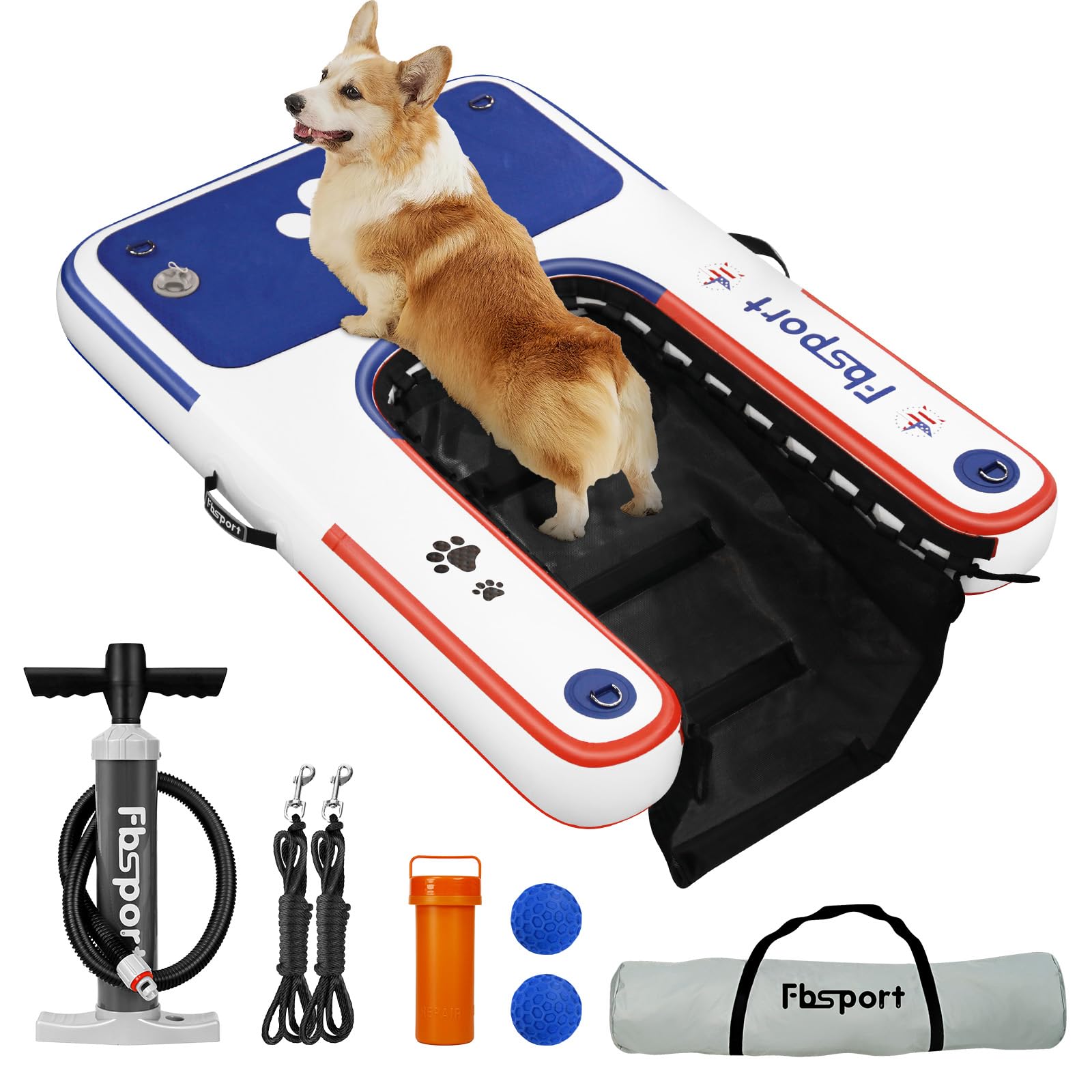 FBSPORT Inflatable Dog Boat Ramp Floating Dock Water Ramp Ladder for ...