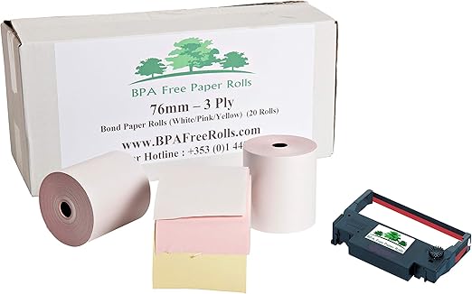 BPA Free Paper Rolls – Triplicate Till Roll for Epson TM-U220 Kitchen ...
