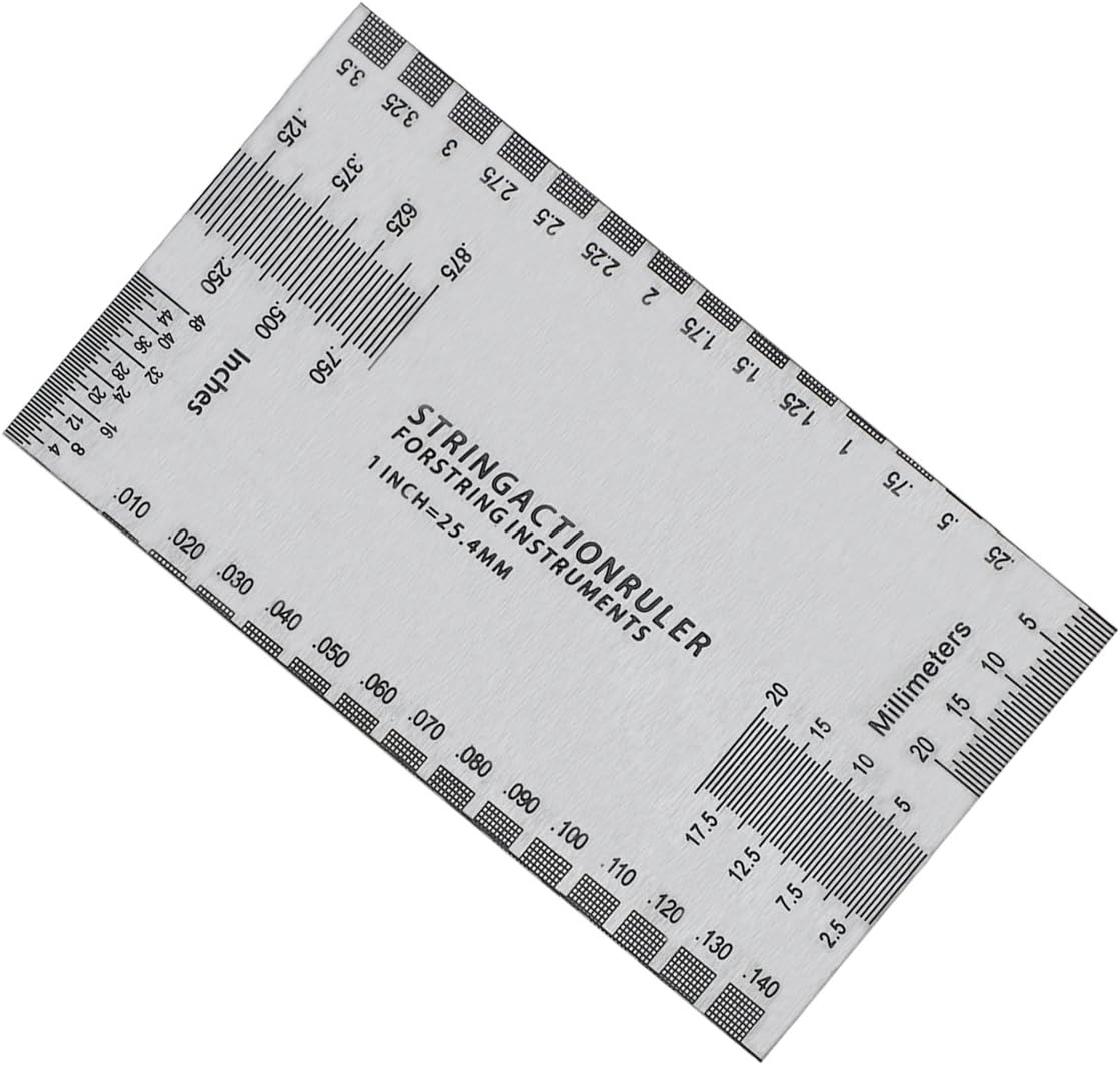 Simtyso Guitar String Action Ruler Gauge Tool Measuring Kit for ...