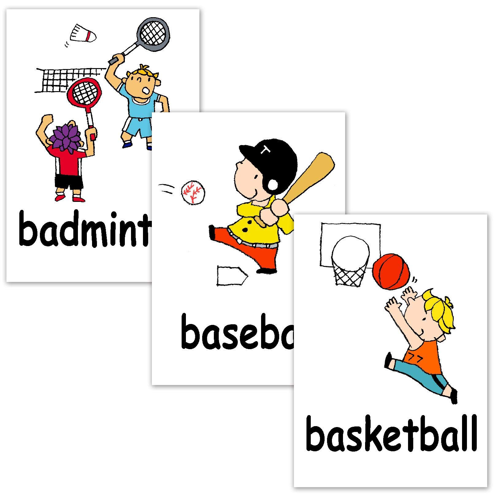 Mua Flashcards (Sports) A4 size, laminated, English cards.com ...