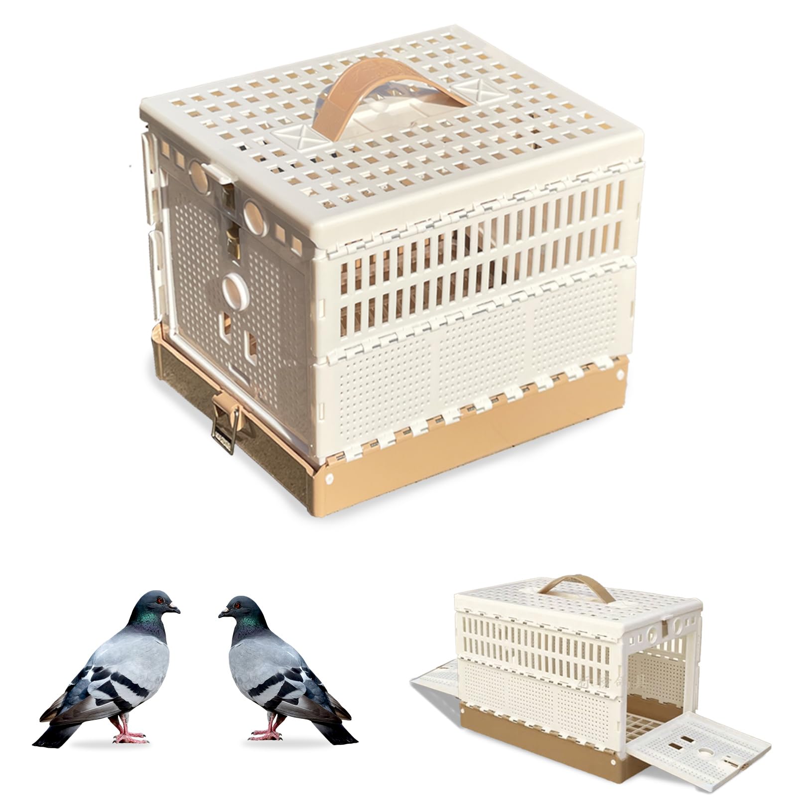 Folding Pigeon Cage Racing Pigeons Travel Cage Pairing Cage Plastic Two ...