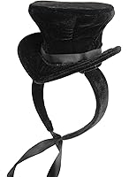 Amazon.com: Fever Women's Mini Top hat with Black Ribbon and Feather ...