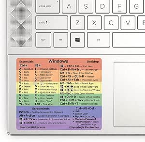 Amazon.com: SYNERLOGIC Pride Windows PC Reference Keyboard Shortcut ...