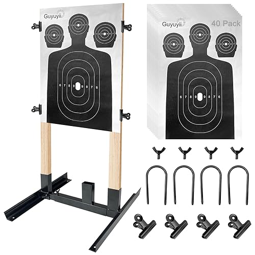 Guyuyii Adjustable Target Stand - H-Shape Target Holder with 4 Ground ...