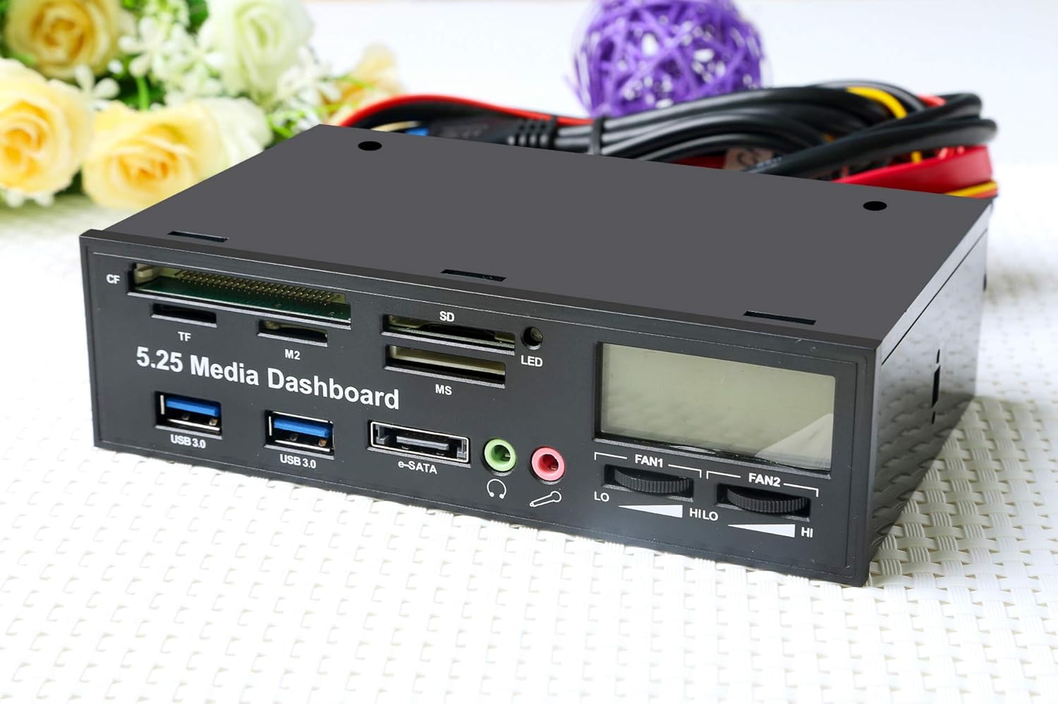 Vbestlife 5.25 Inch PC Dashboard Media Multifunctional Front Panel ...