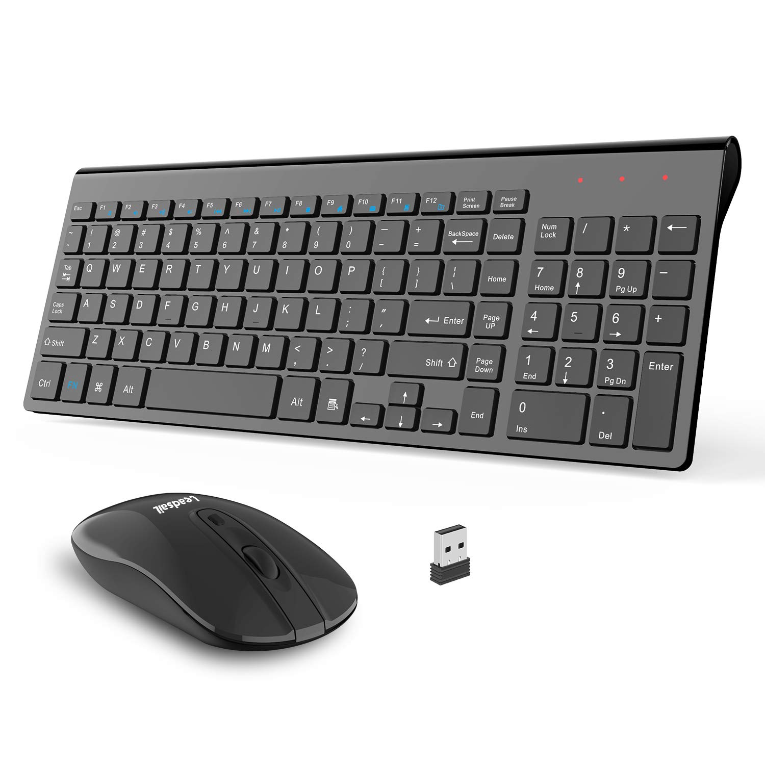Wireless Keyboard And Mouse Combo LeadsaiL Compact Quiet Full Size wireless-keyboard-and-mouse-combo-leadsail-compact-quiet-full-size