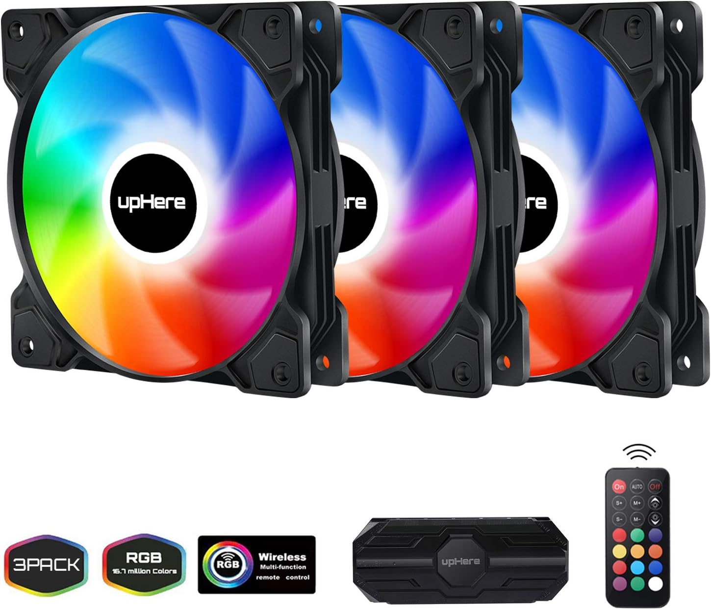 upHere SR 1206/07 RGB Case Fan 3 Series Remote Control – BigaMart