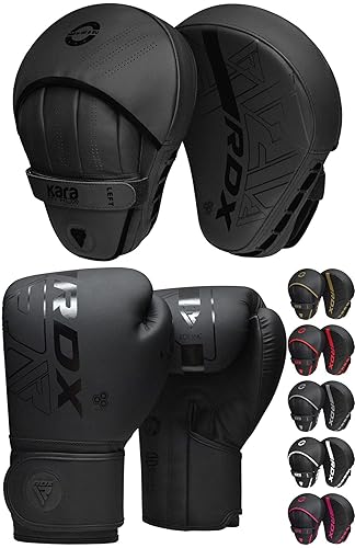 RDX Boxing Pads and Gloves Set, Maya Hide Leather Kara Hook and Jab ...