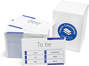 Amazon.com: 200 French Verb Conjugation Present Tense Flash Cards ...