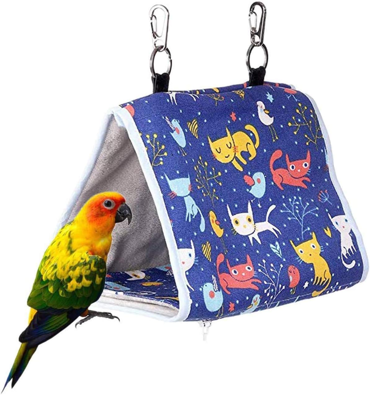 Acidea Bird Hammock Bed Parrot Budgie Snuggle Hut Parrot Habitat Cave ...