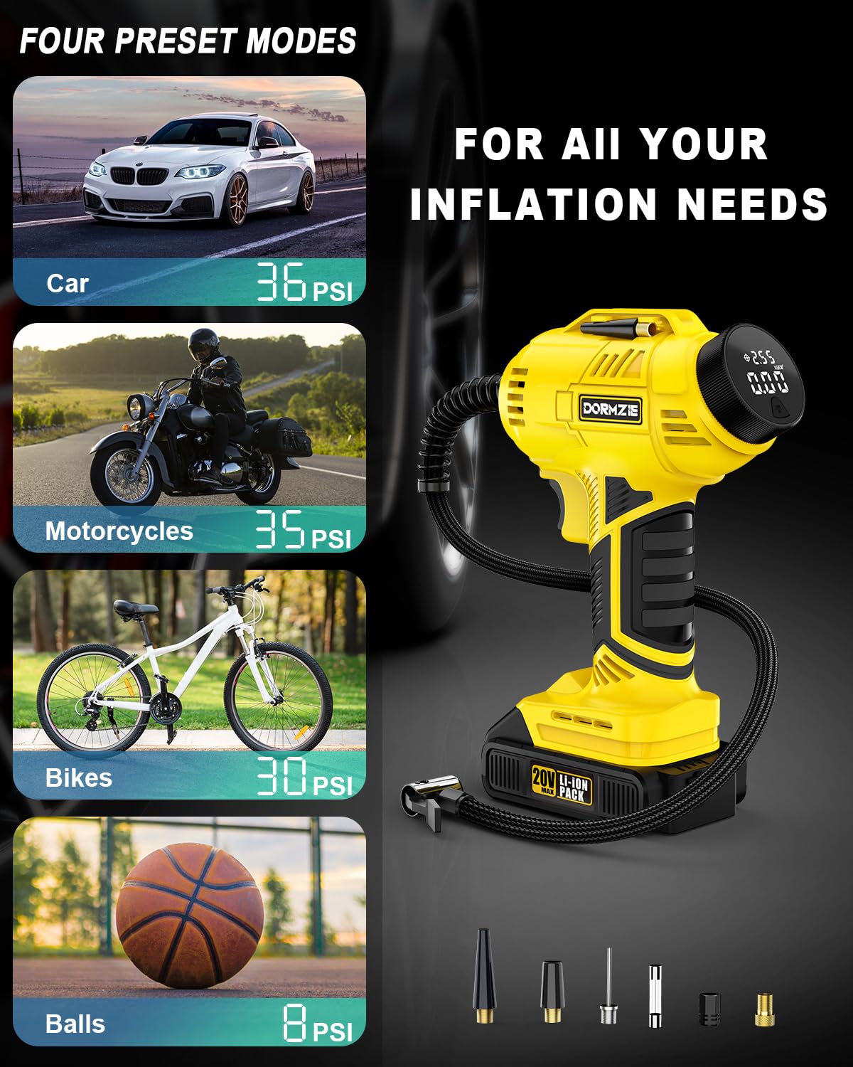 Mua Tire Inflator Portable Air Compressor, 150 PSI Handheld Air Pump ...