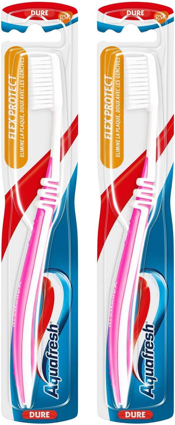 Aquafresh Flex Toothbrush, Hard – Random Colour – Pack of 2 – BigaMart
