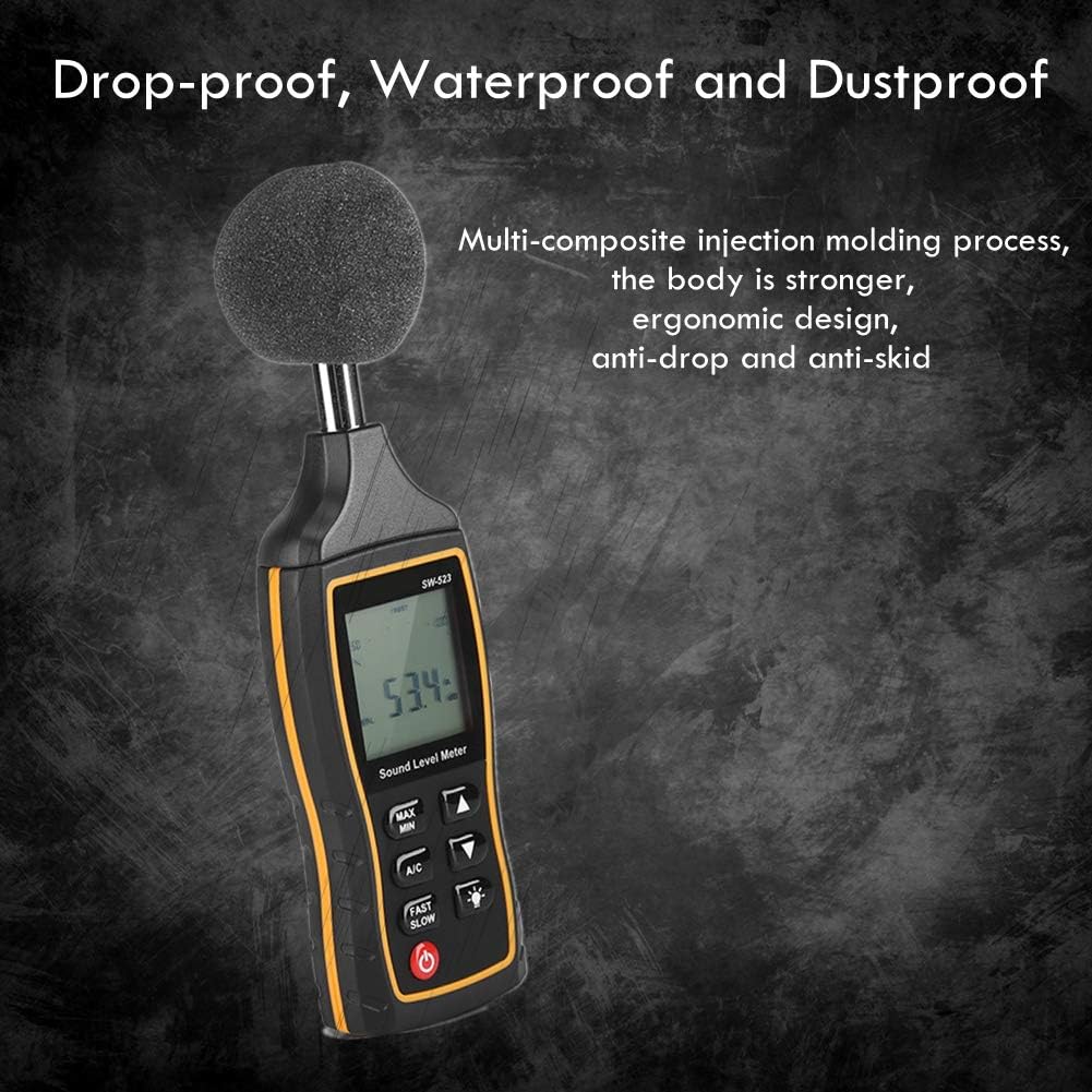 Decibel Meter, 30~130dB High Precision Digital Sound Level Tester with ...