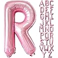 Amazon.com: Pink Letter R Balloons, 40 Inch Pastel Pink Letter Balloons ...