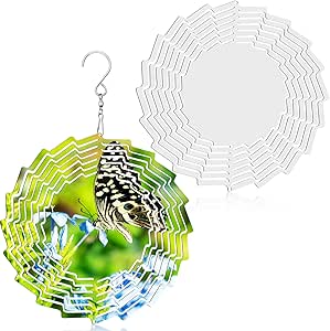 Amazon.com: 2 Pcs 10 Inch Sublimation Wind Spinners 3D Aluminum Double ...