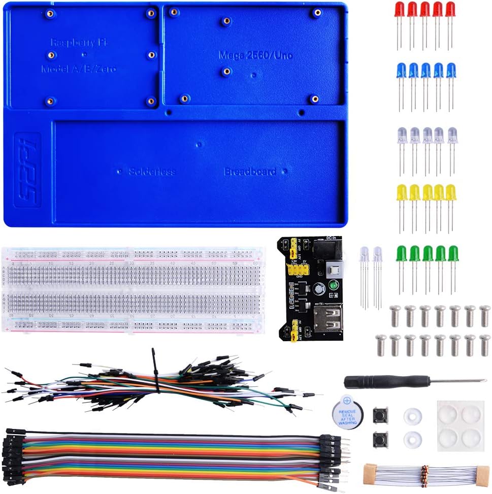 GeeekPi Raspberry Pi 4 Holder ABS Holder Breadboard Holder Kit pour Raspberry Pi 4B,3B+,3B,2B,B+ ...