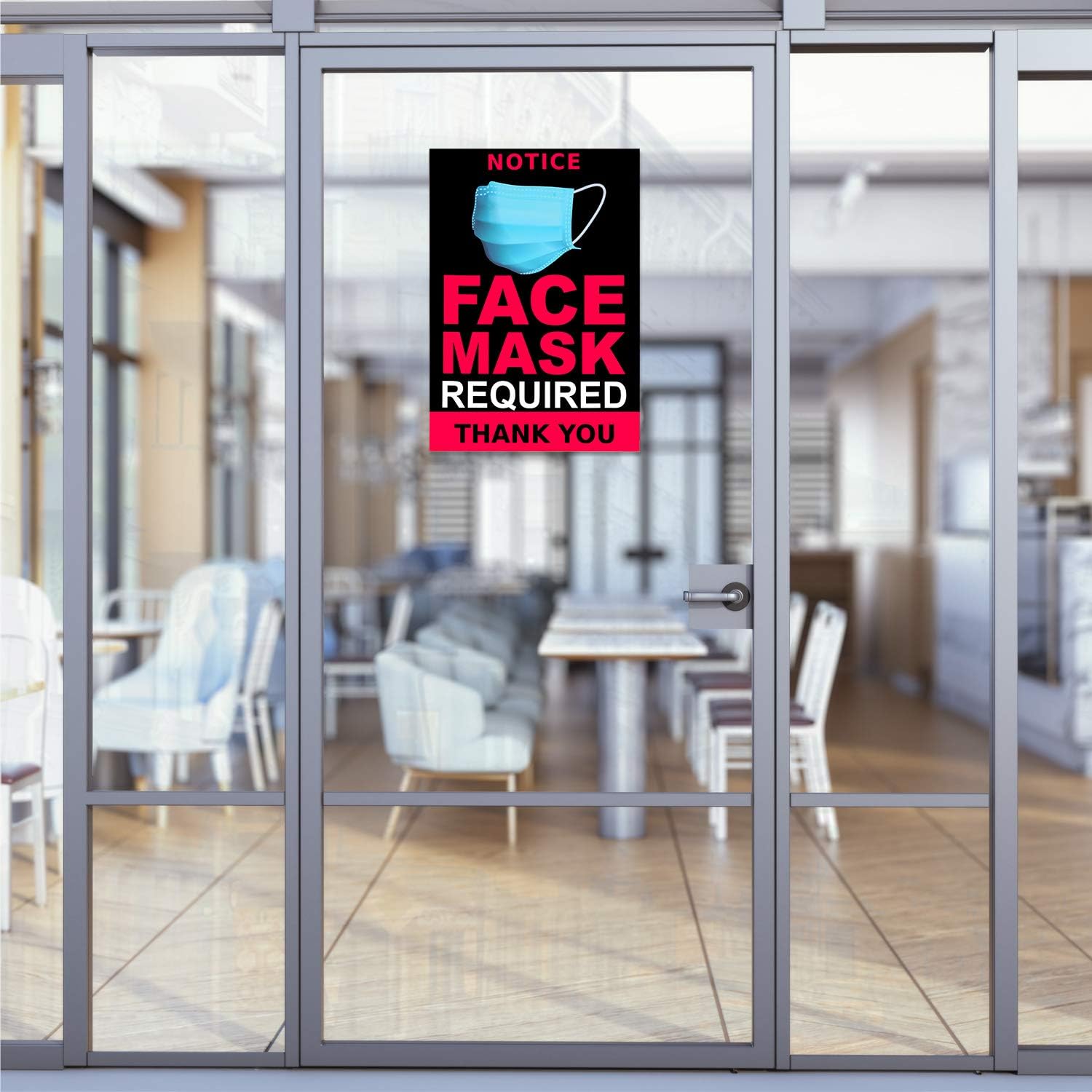 10 Pieces Face Covering Required Sign, 7 x 10 Inch Safety Public Window ...
