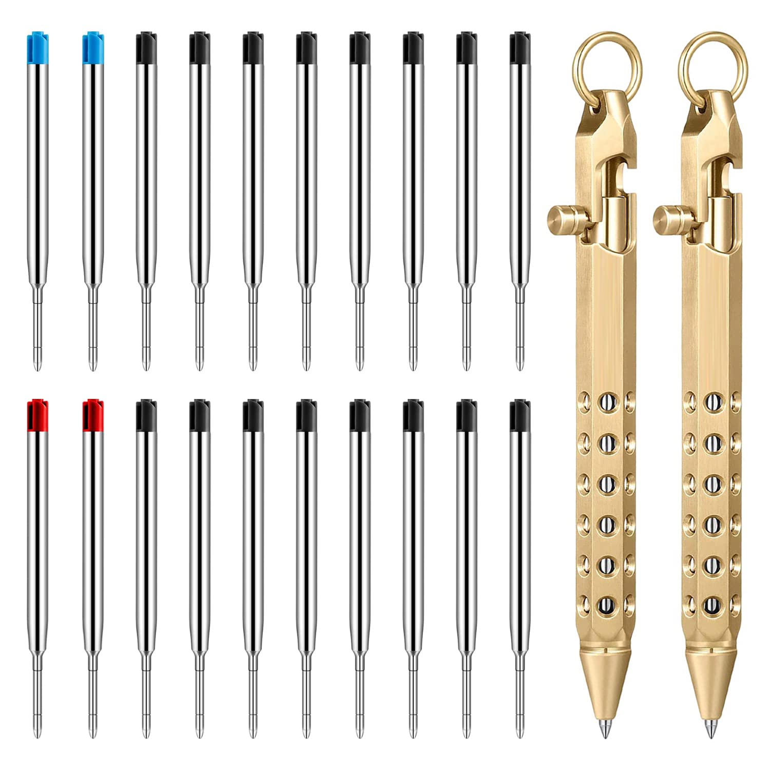 Mua Origin-Joy 2 Pack Bolt Action Pen Set, Six Edge Solid Brass EDC ...