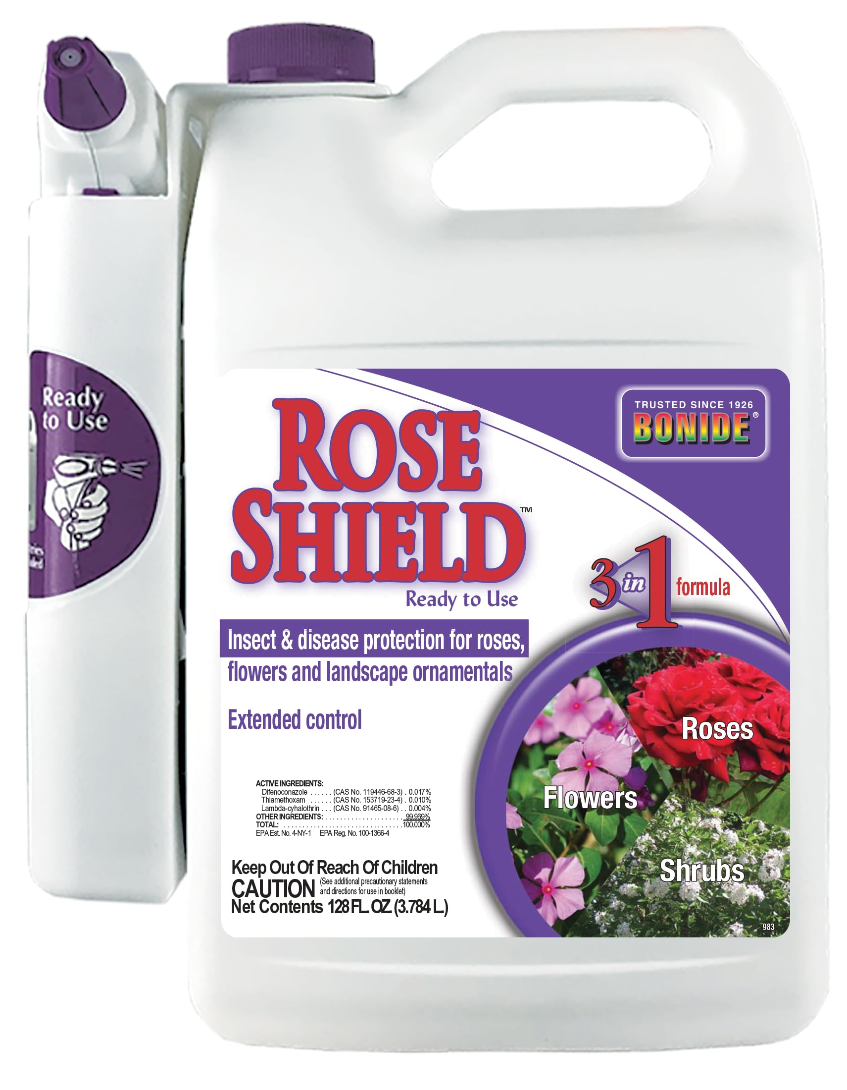 Bonide Rose Shield Spray, 128 oz Ready-to-Use, Insect and Disease ...