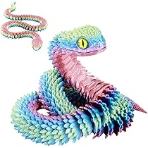 3D Printed Articulated Animal Snakes For Autism ADHD 3D Printed Snake ...