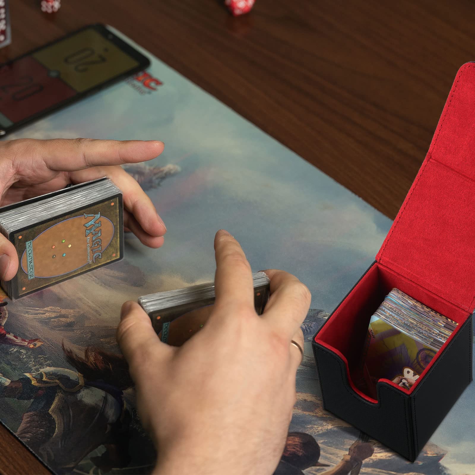 Mua Weewooday 2 Boxes Leather Deck Card Boxes Large Size Fit 100 Plus ...