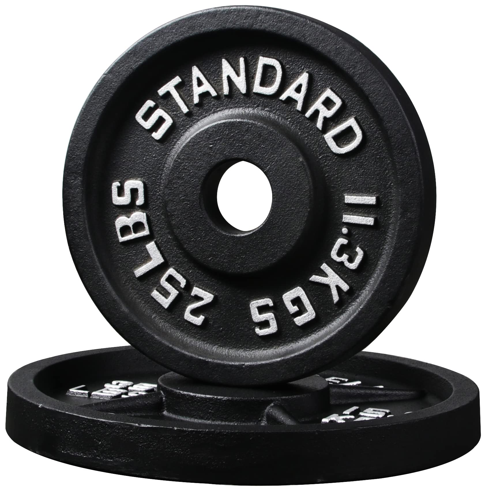 Signature Fitness Olympic 2-Inch Cast Iron Plate Weight Plate for ...